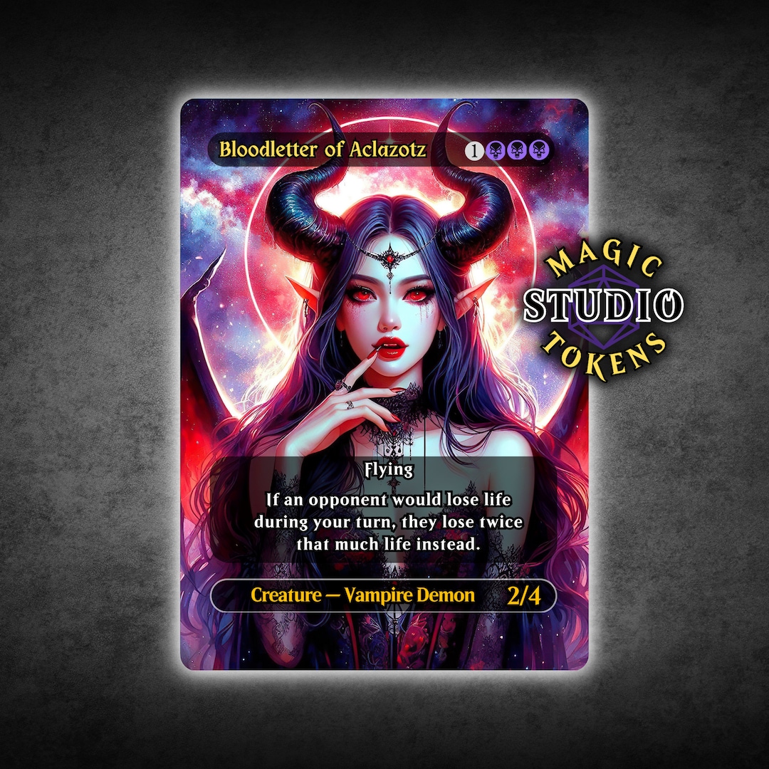 MTG Proxy Bloodletter of Aclazotz Custom TCG Cards, Alter Art Cards for ...