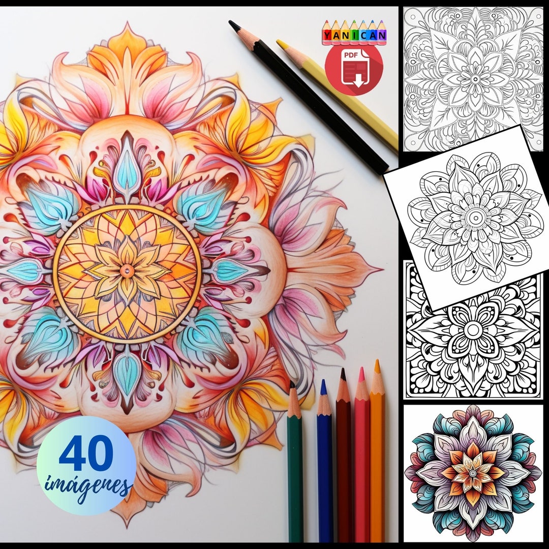 40 Coloring Images of Mandalas. Relax Your Mind From Daily Stress ...