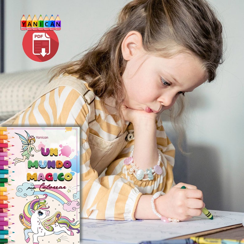 Magic World Children Fantasy Coloring Book, Ideal Gifts for Girls to ...