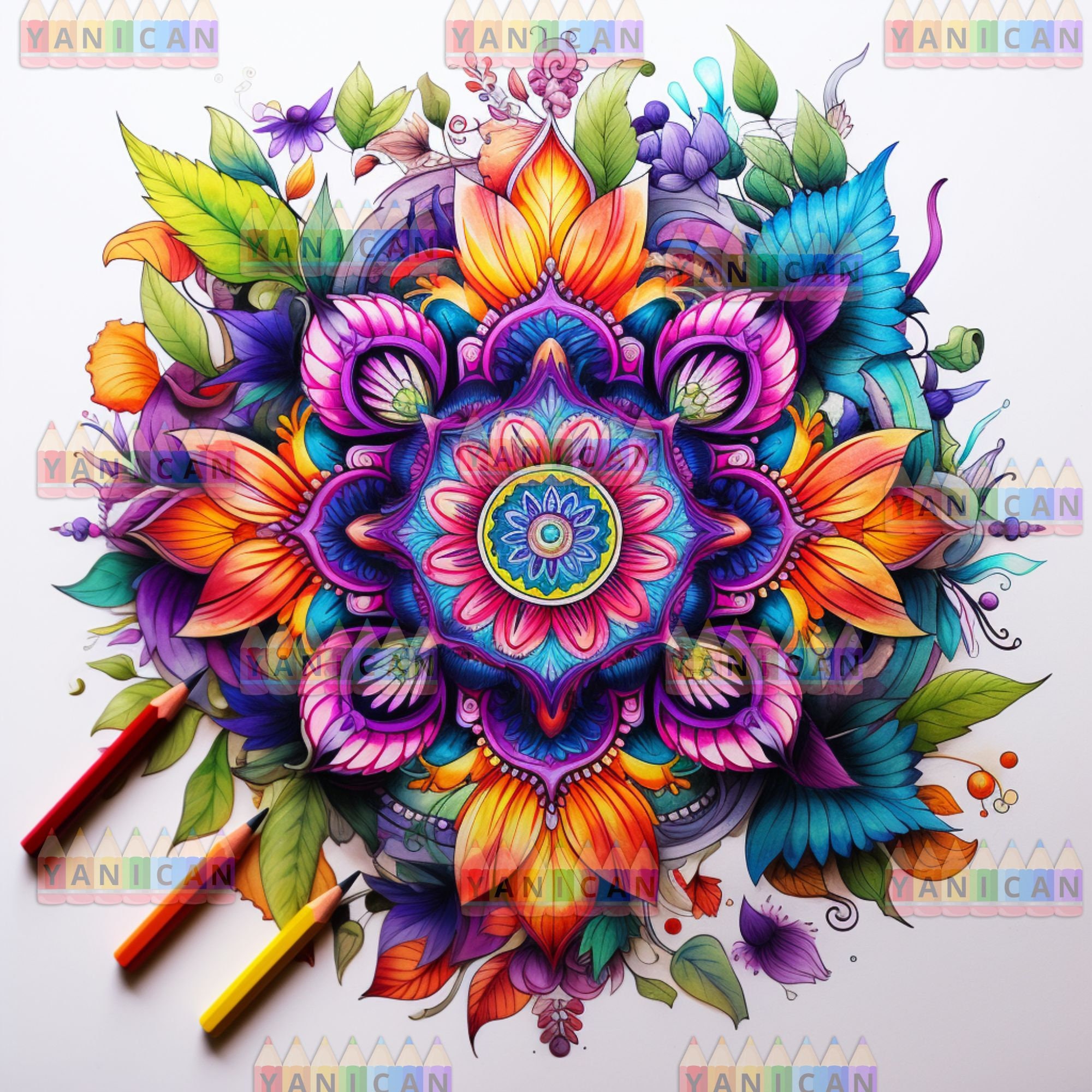 40 Coloring Images of Mandalas. Relax Your Mind From Daily Stress ...