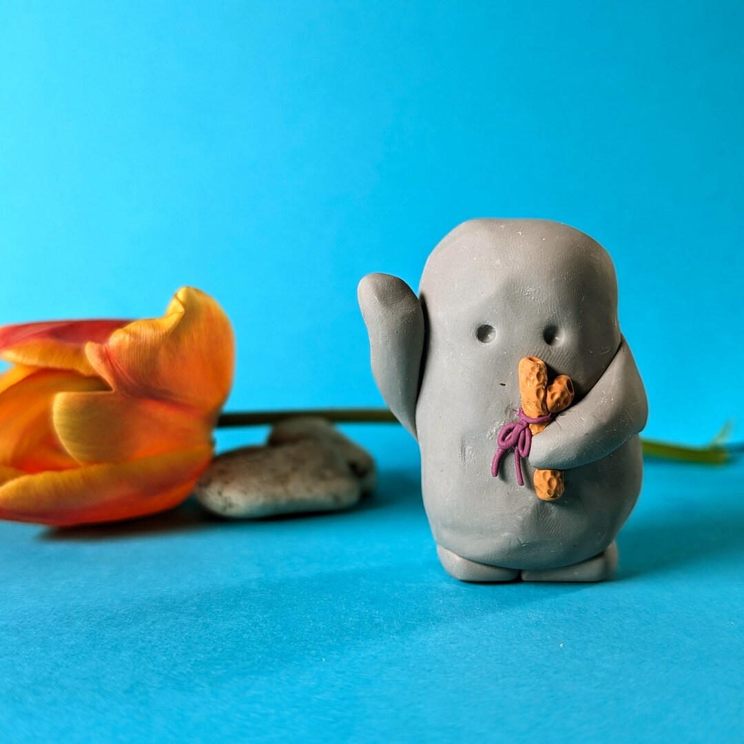 Pagan Urban Land Spirit Sculpture - Clay Desk Friend - Coral Archetype ...