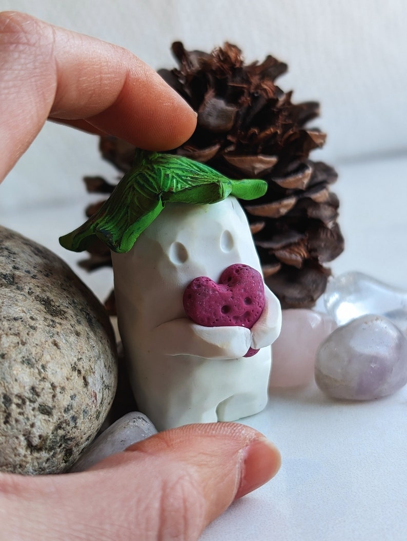 Little Folk Sculpture Clay Desk Friend Self Care Buddy Love - Etsy