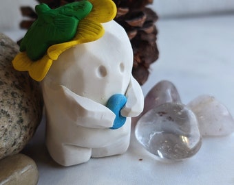 Little Folk Sculpture Clay Desk Friend Self Care Buddy Love - Etsy