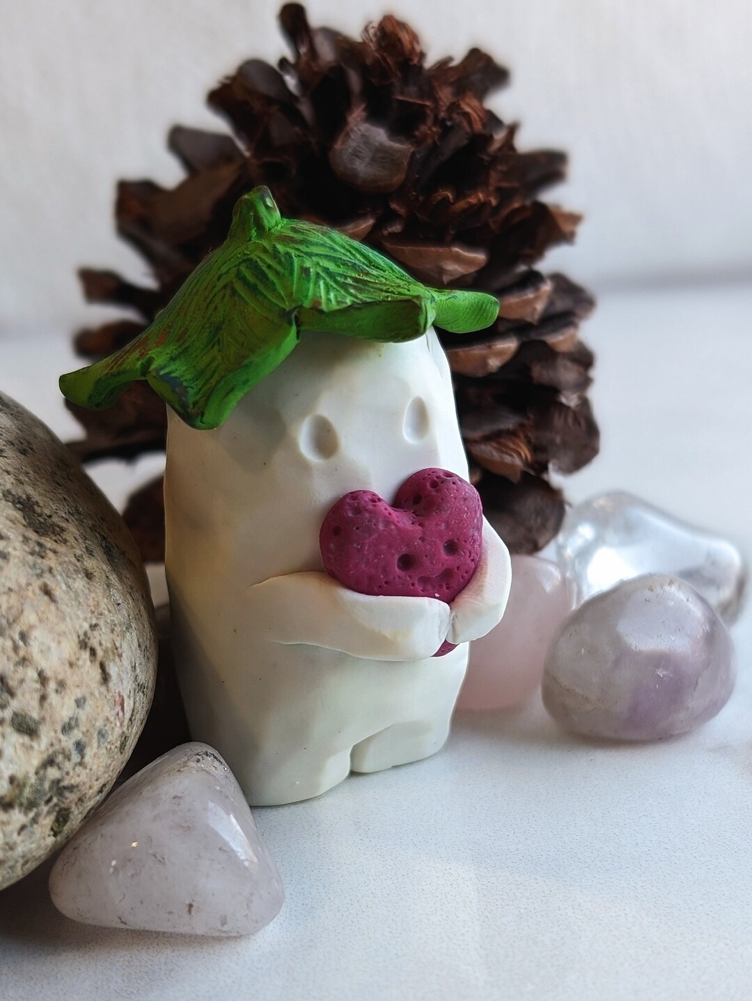Little Folk Sculpture Clay Desk Friend Self Care Buddy Love - Etsy