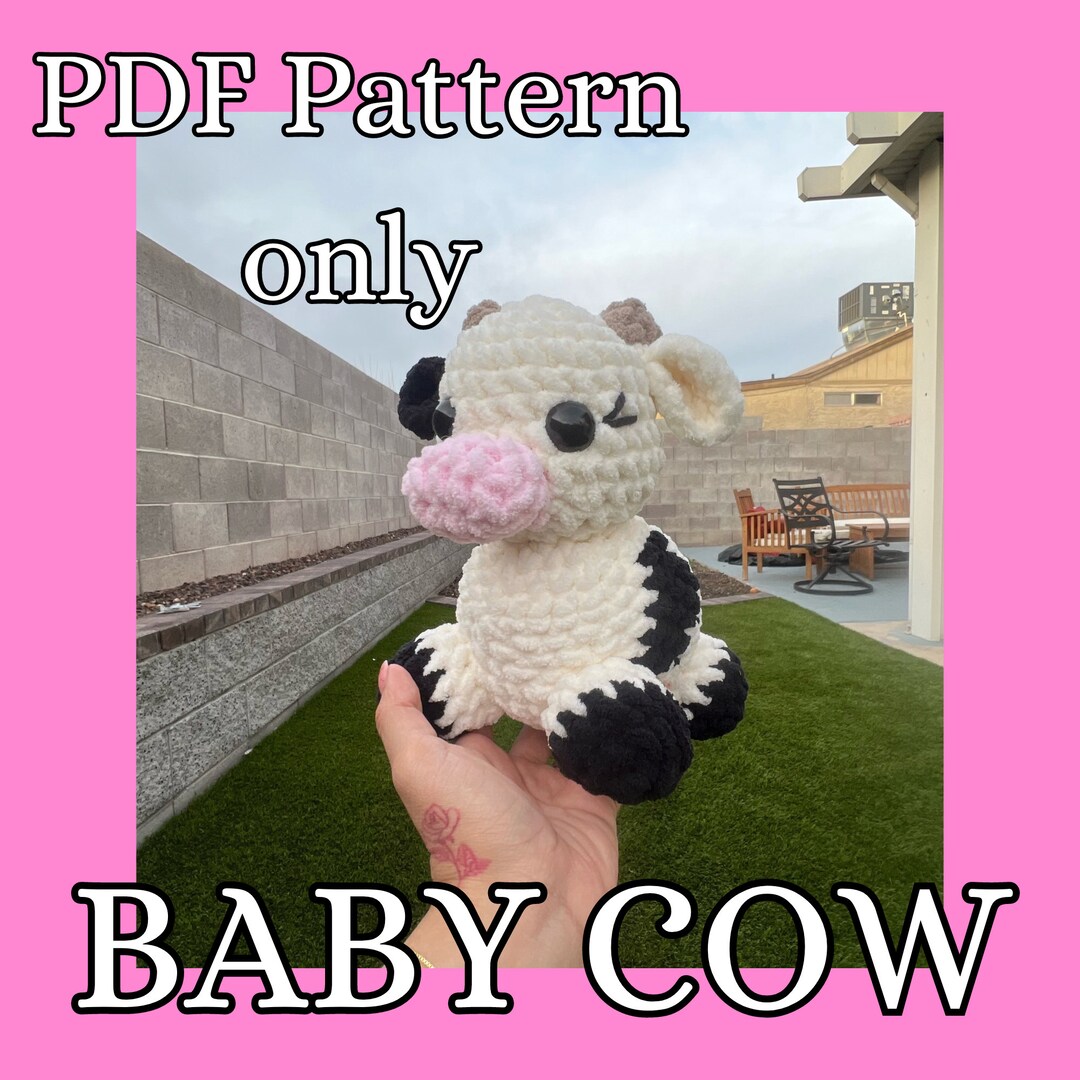 Cow Crochet Pattern Beginner Friendly Amigurumi Baby Cow Stuffed Animal ...