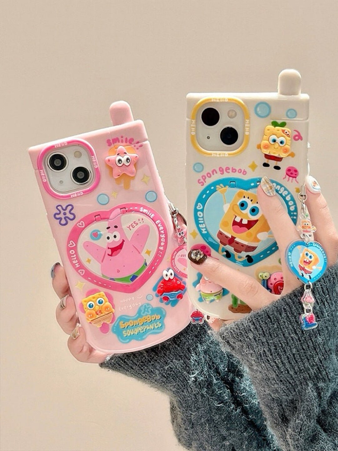 Spongebob Squarepants With Makeup Mirror iPhone Case, Perfect for ...