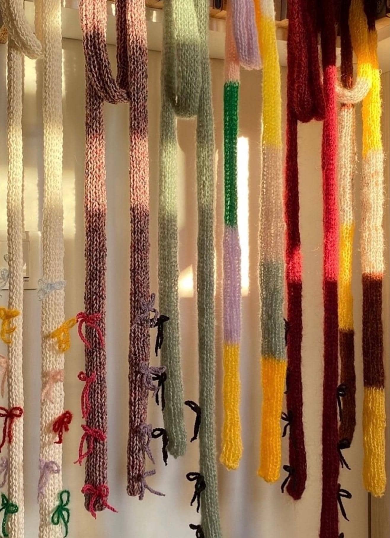 Skinny Mohair Scarf, Knitted Skinny Scarf, Stylish Mohair Scarf, Thin ...