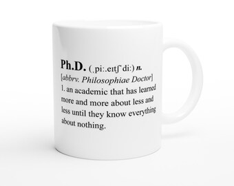 Phd (permanent Head Damage) Definition Mug - Phd Definition Mug - Funny ...