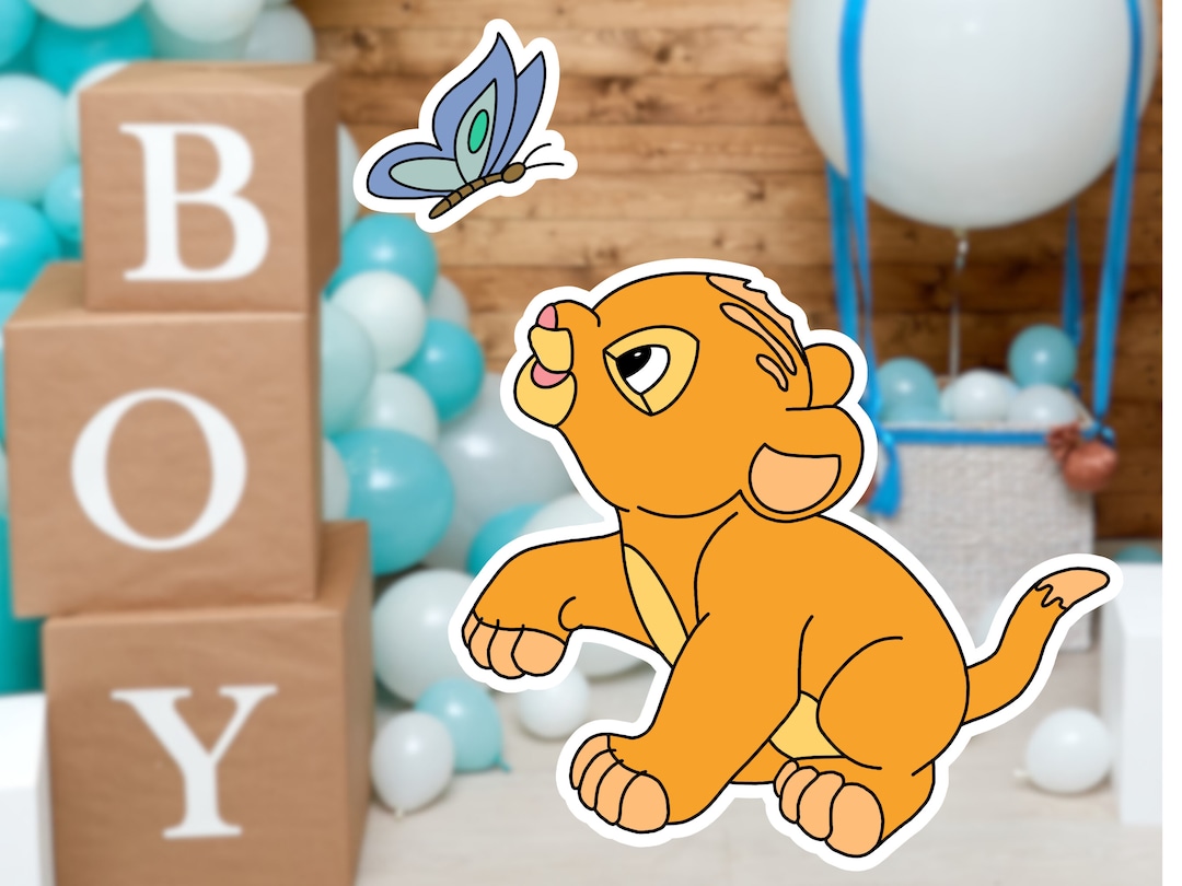 Lion King Cutout, Simba Baby Shower, Lion King Simba Decoration Theme ...