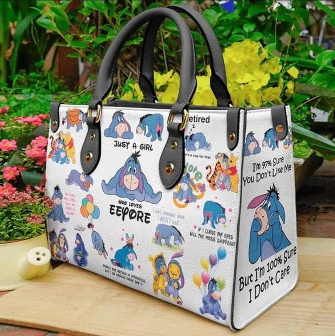 Eeyore Winnie the Pooh Women Leather Hand Bag,eeyore Woman Handbag ...
