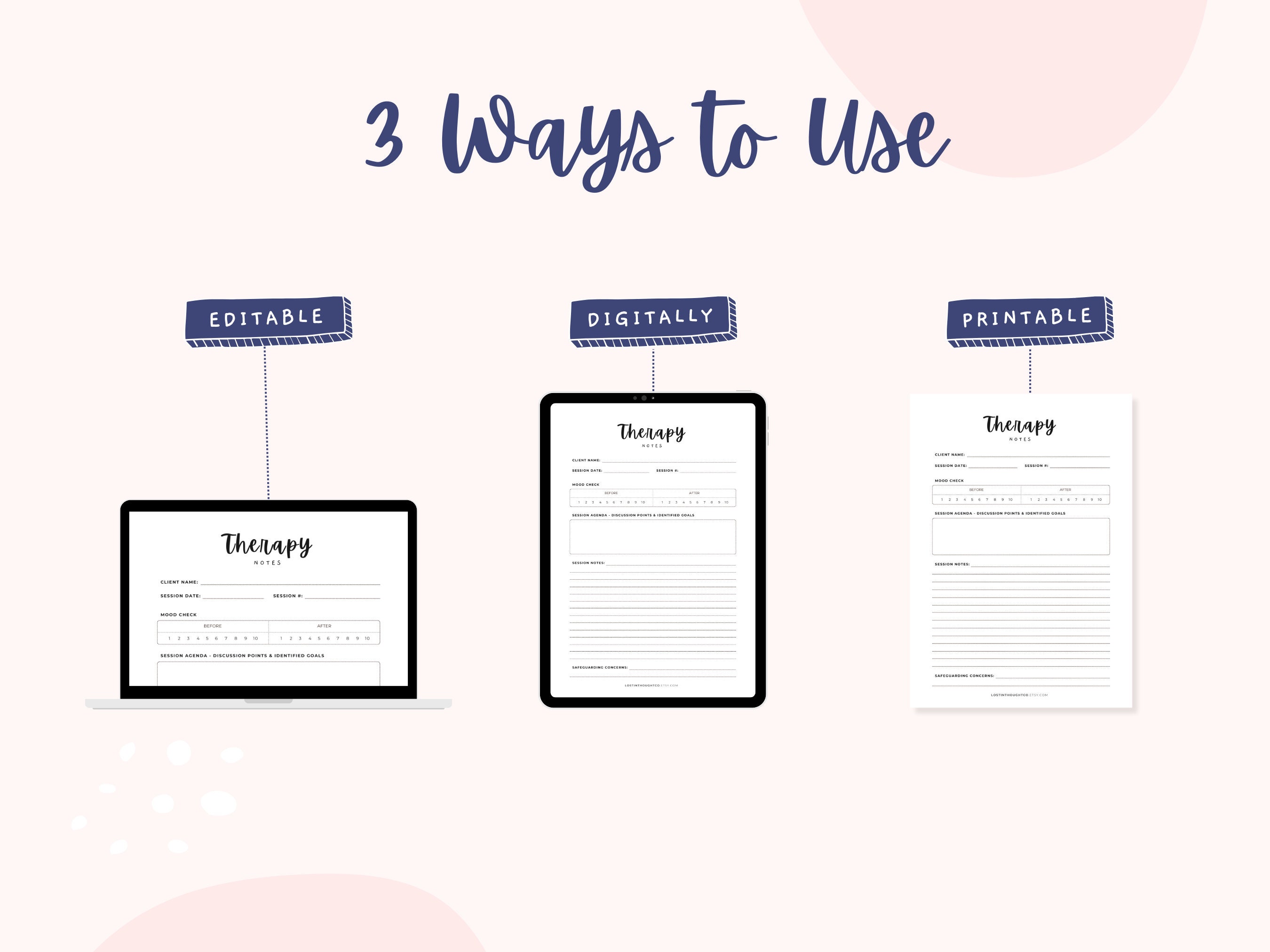 Therapist Planner Therapy Notes - Therapy Notebook, Therapist Notes ...