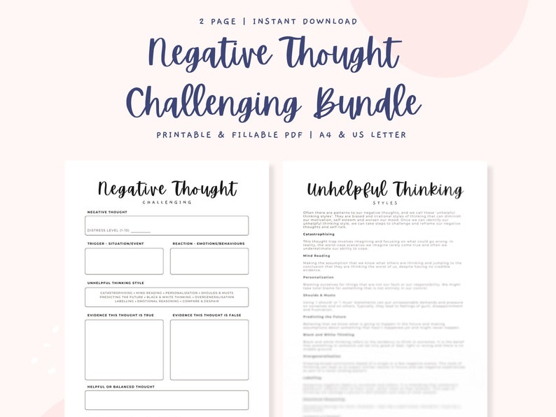 CBT Workbook - CBT Self Therapy, Cbt Thoughts, Cbt Worksheets ...