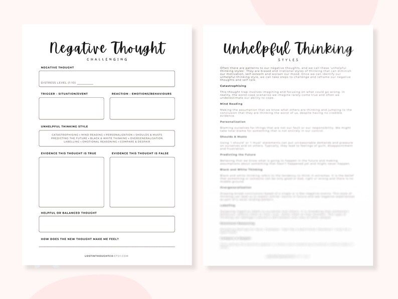 CBT Workbook - CBT Self Therapy, Cbt Thoughts, Cbt Worksheets ...