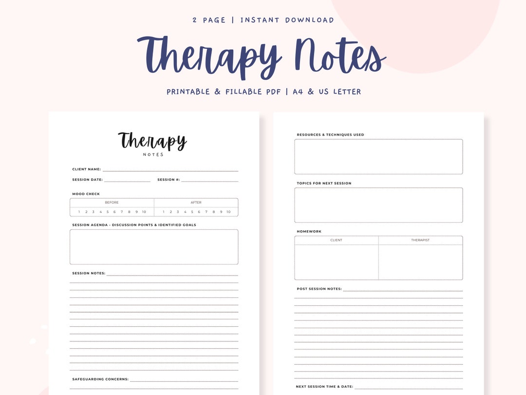 Therapist Planner Therapy Notes - Therapy Notebook, Therapist Notes ...