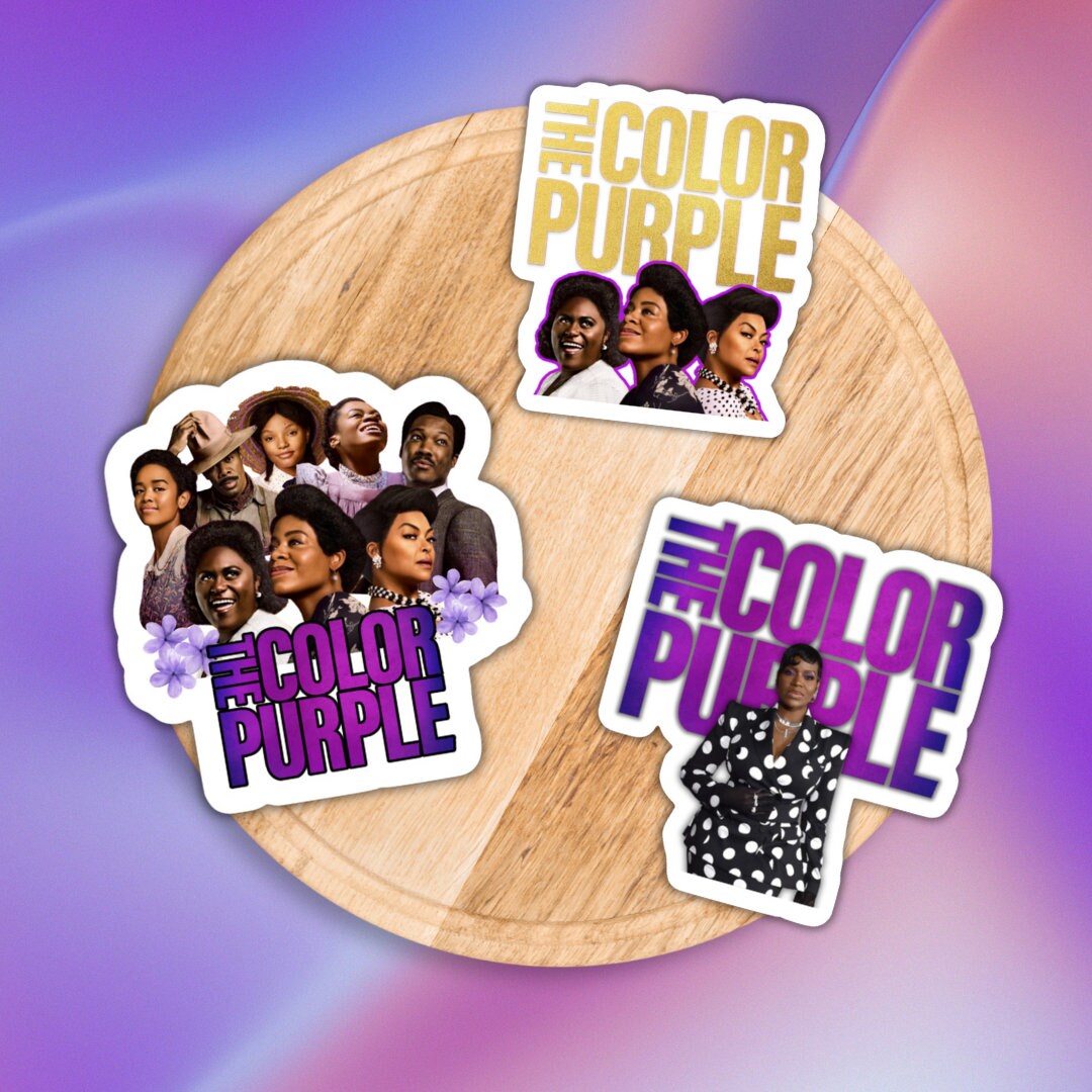 3 PCS the Color Purple Sticker Set, 3 PCS Color Purple 2023 Stickers ...