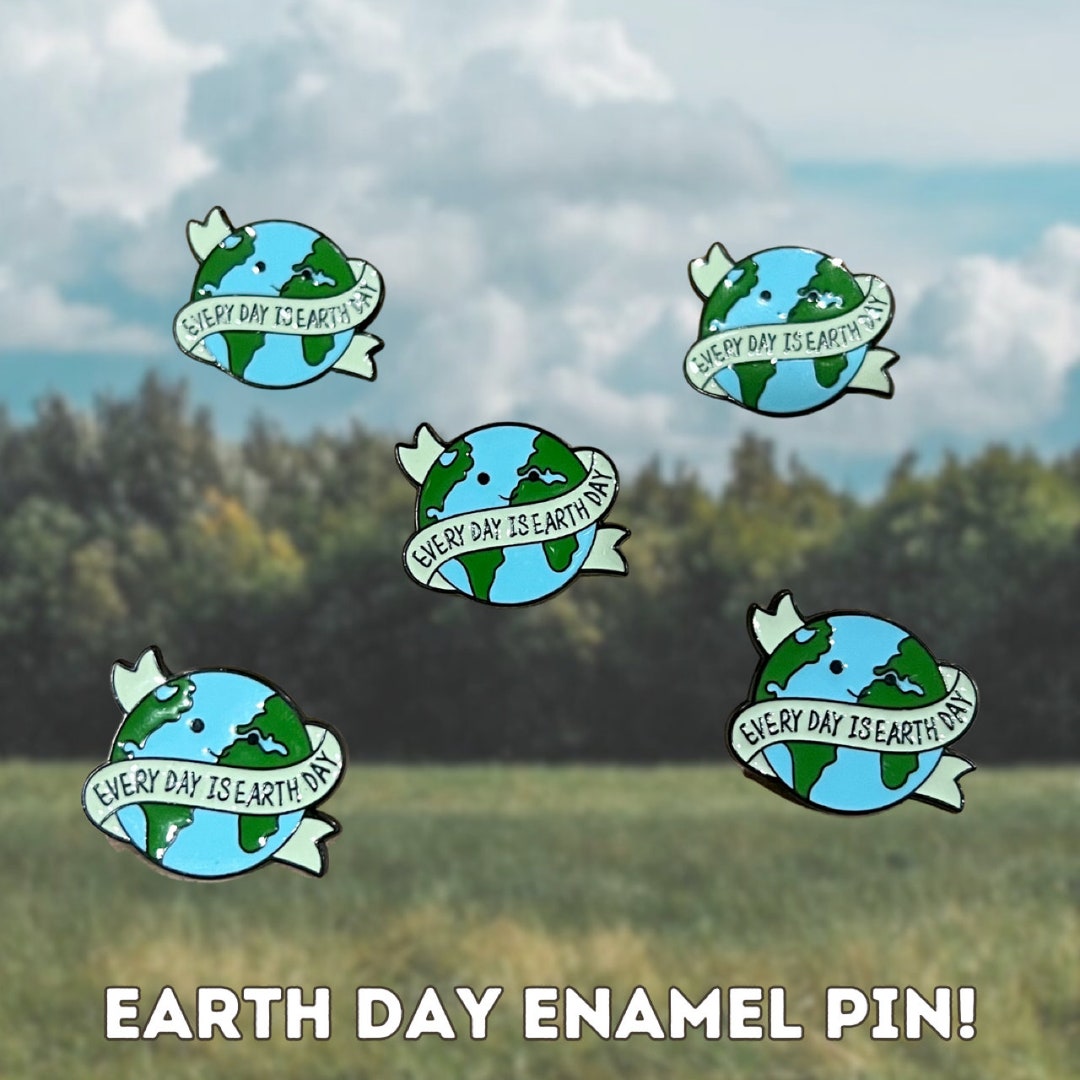 Earth Enamel Pin Earth Day Pin Earth Day Brouche Earth Day - Etsy