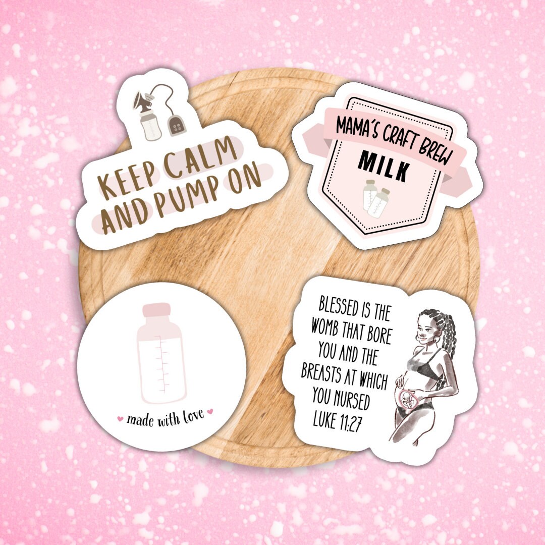4PCS Pregnancy Breast Feeding Stickers, Breastfeeding Stickers, Pink ...
