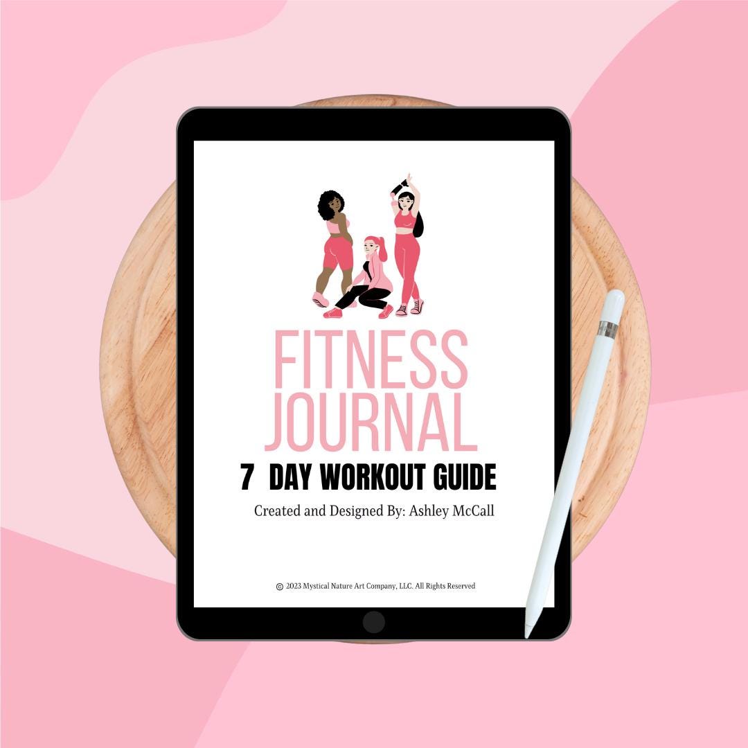 Cute Girly Fitness Planner, Printable Health and Fitness Bundle ...