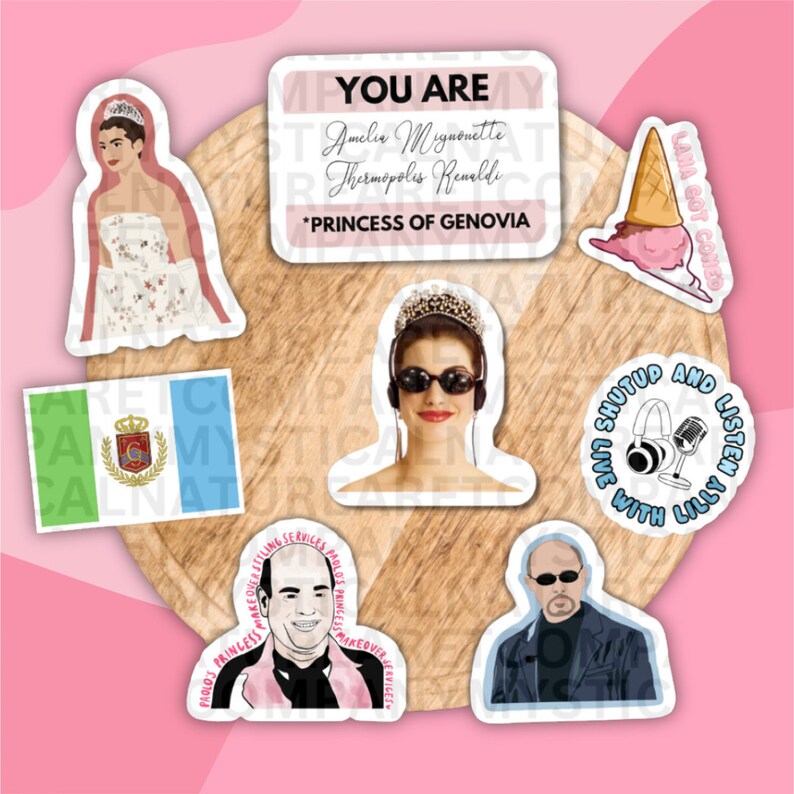 Princess Mia Stickers, Queen of Genovia Sticker, Joe and Paolo Stickers ...