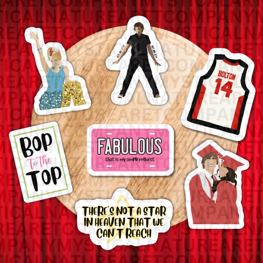 HSM Sticker Bundle, High School Band, All in This Together, Movie, Y2K ...