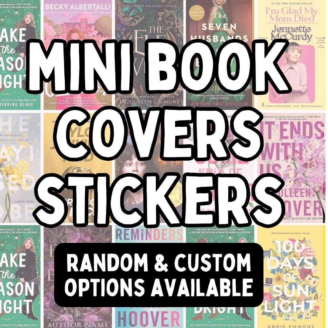Book Cover Stickers, Choose Your Own Book Cover, Custom Book Stickers ...
