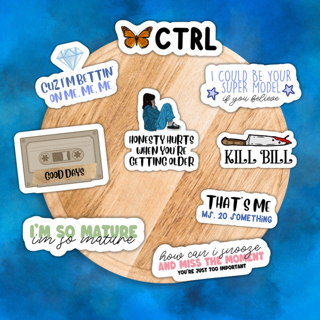 9 PCS SZA Stickers, SZA Ctrl Album Cover Stickers, Pop, Celebrity ...