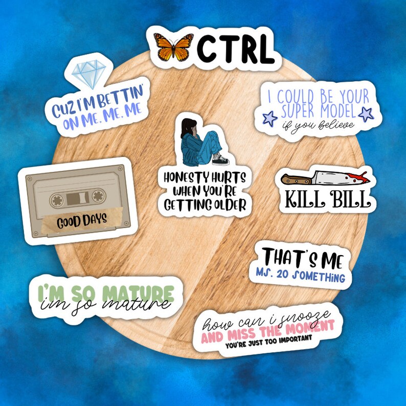 9 PCS SZA Stickers, SZA Ctrl Album Cover Stickers, Pop, Celebrity ...