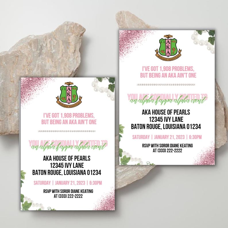 AKA Event Invitation, Instant Download, Canva Edit Template, Alpha ...