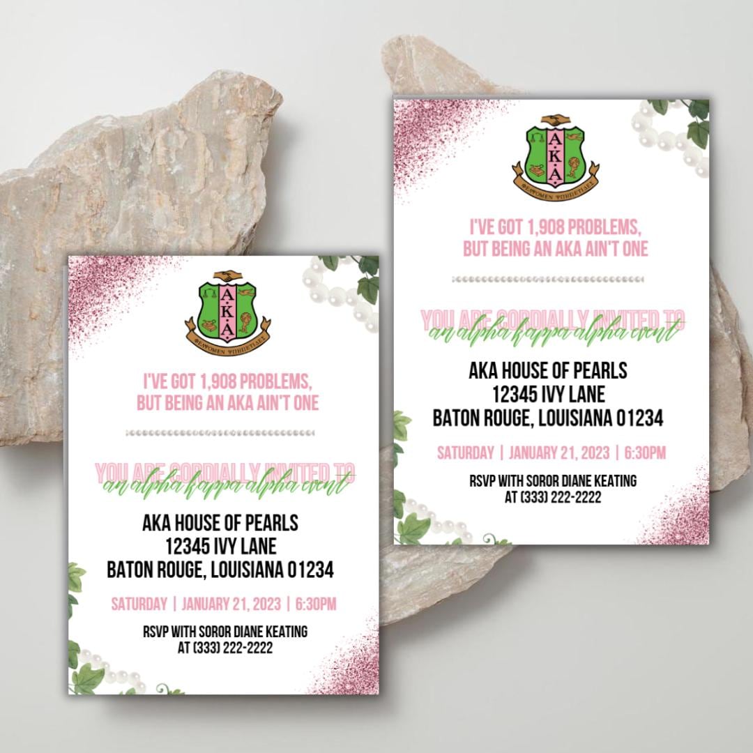 AKA Event Invitation, Instant Download, Canva Edit Template, Alpha ...