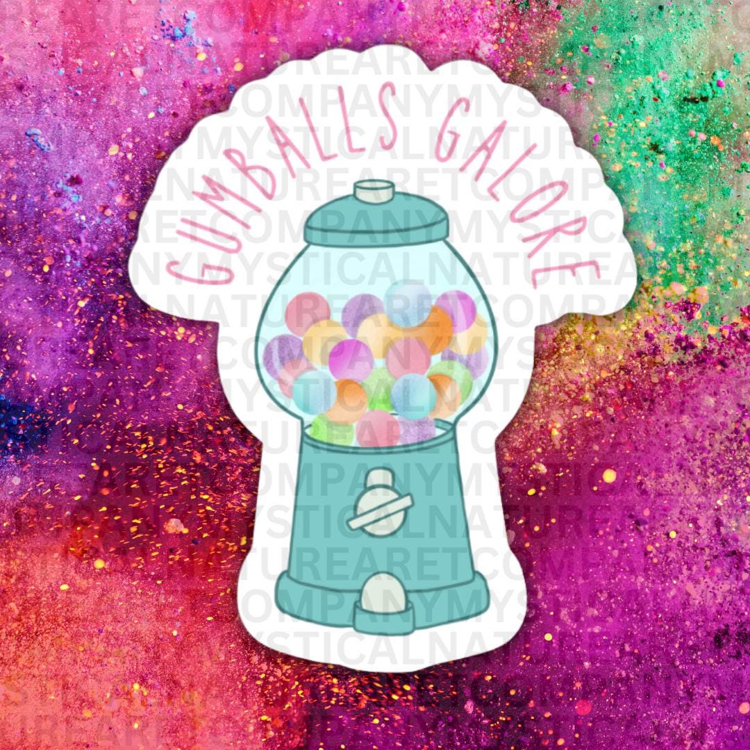 Nostalgic Candy Sticker, Gumballs, Gum Machine Sticker, Kids Laptop ...