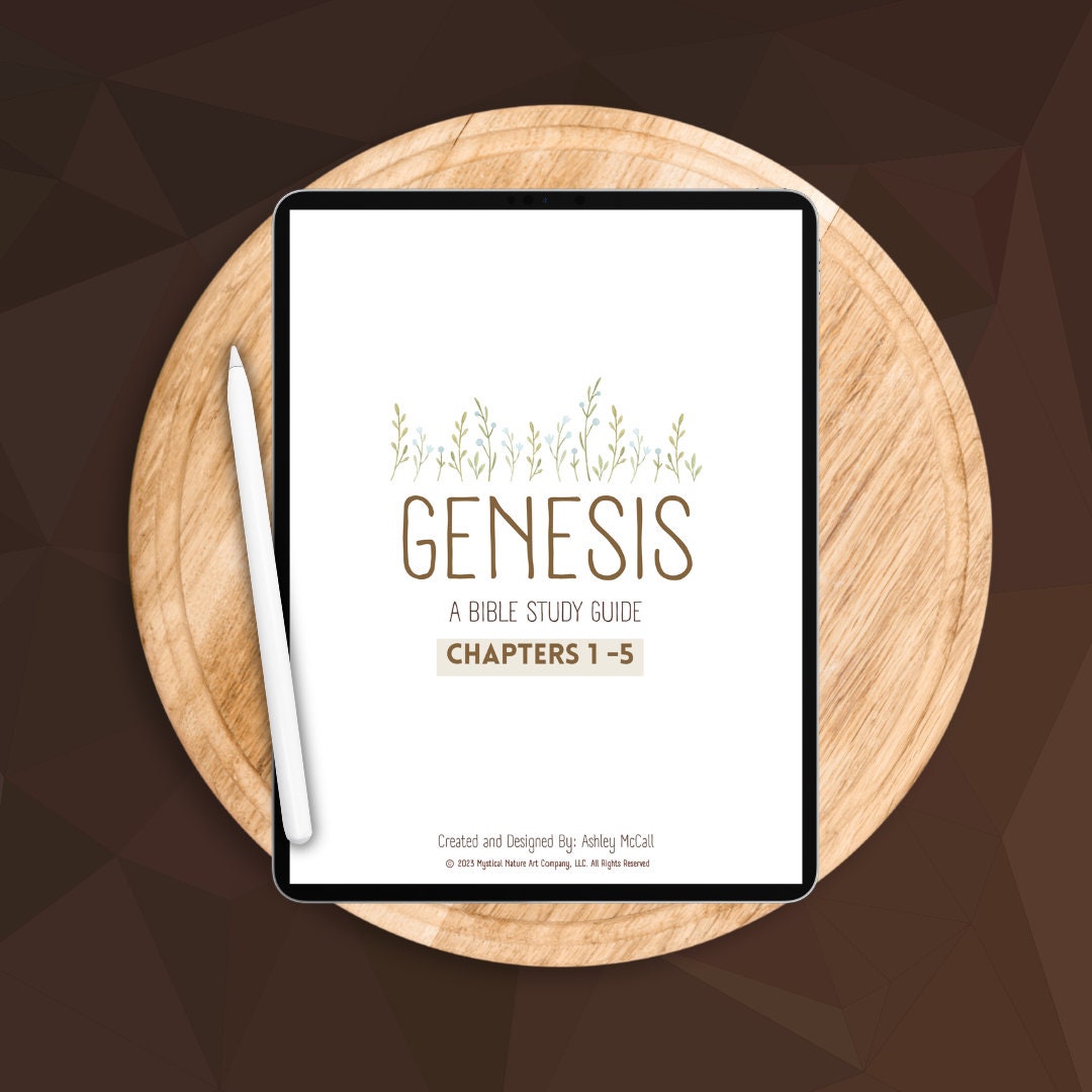 Digital Bible Study Guide, Genesis Study Worksheets, Aesthetic Bible ...