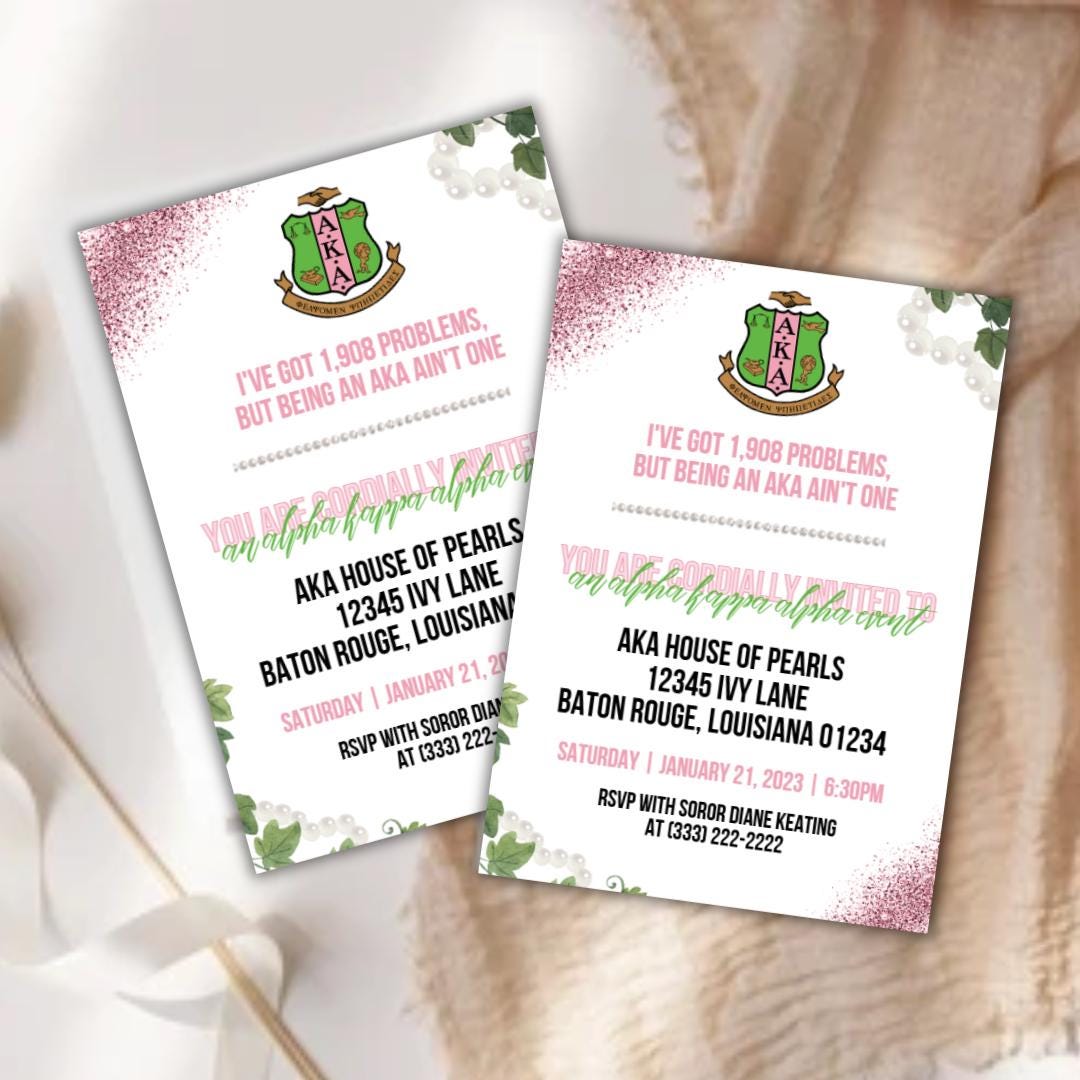 AKA Event Invitation, Instant Download, Canva Edit Template, Alpha ...