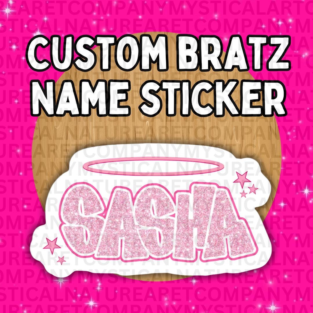 Custom Brat Font Name Sticker, Y2K Nostalgic Name Decal, 90s Pink ...