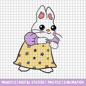 90s Rabbit Clipart, Y2K Stickers, Cartoon, Cute Animal, Adorable ...