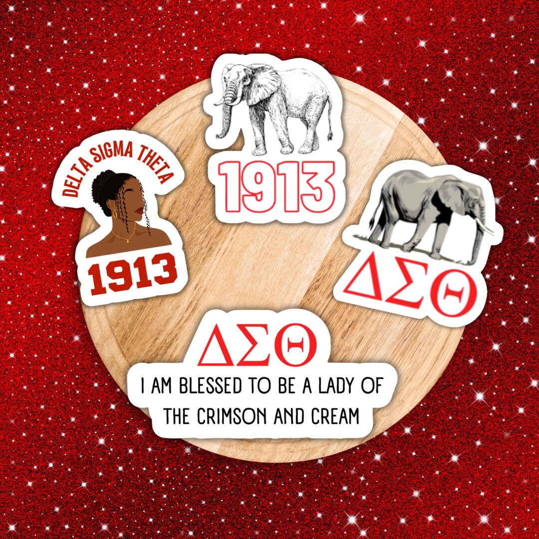 4 PCS Delta Sigma Theta Sorority Stickers, HBCU Sorority Stickers ...