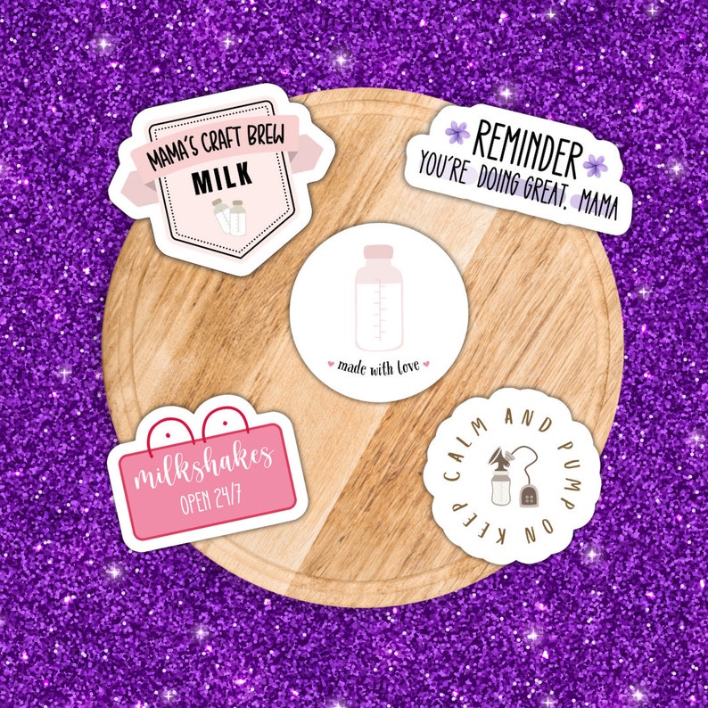 Breastfeeding Mom Stickers Pregnancy Stickers Pink and - Etsy