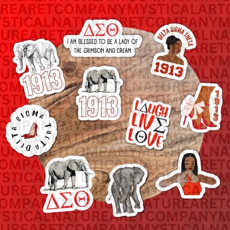 Delta Sigma Theta Sorority Stickers, DST Divine 9 Sorority Gift, Live ...