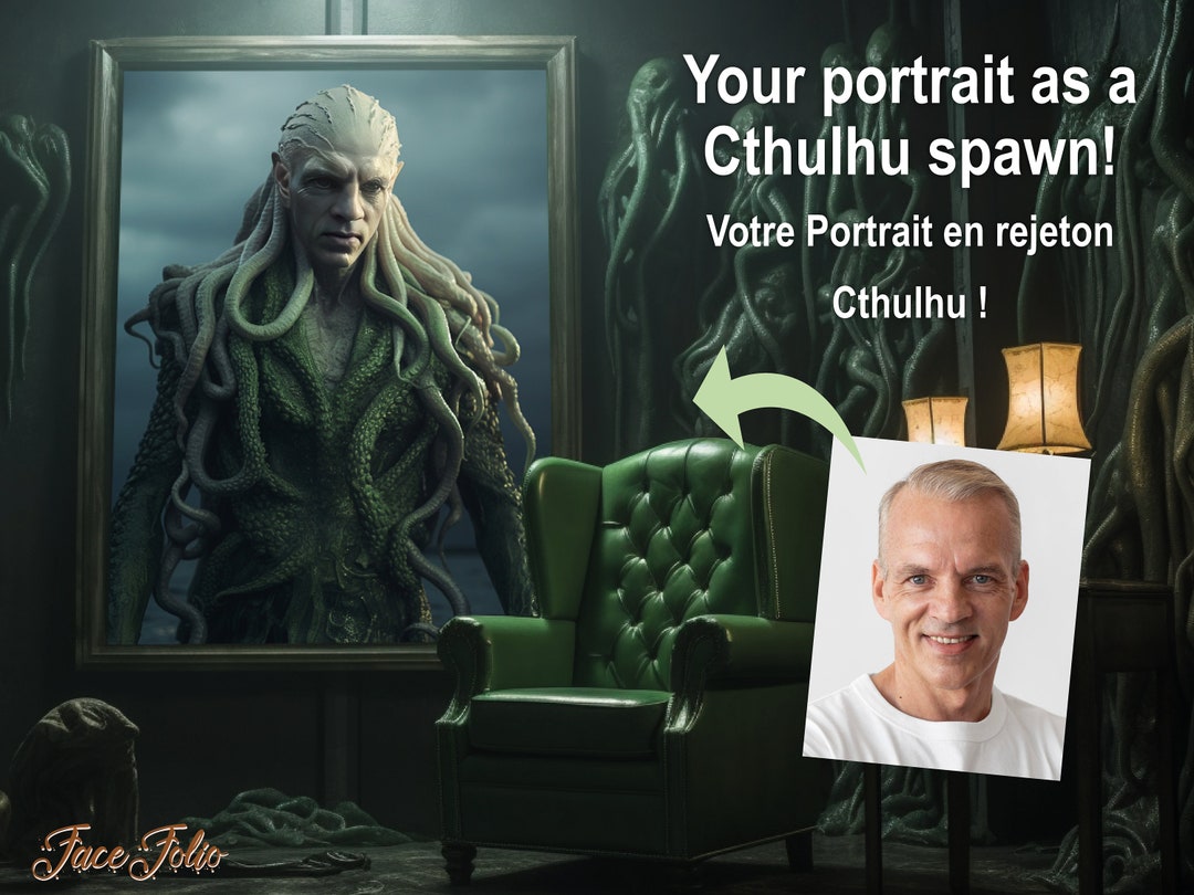 Your Personalized Portrait as a Cthulhu Worshiper Offspring - Etsy