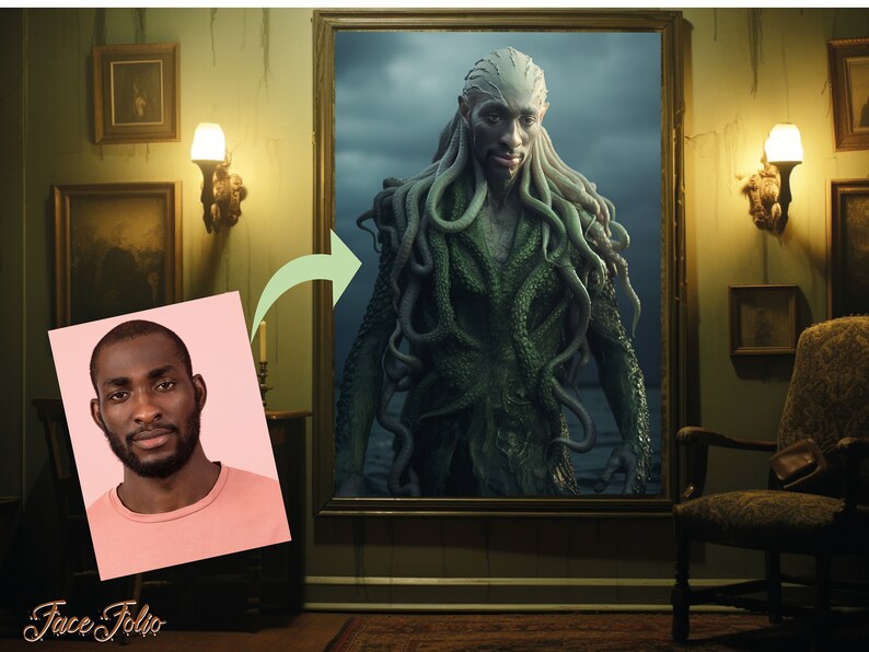 Your Personalized Portrait as a Cthulhu Worshiper Offspring - Etsy