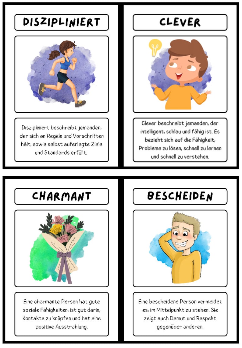 My Strengths - 52 Picture Cards With Explanations for Children and ...