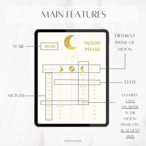 Moon Phase Calendar 2025, 2026, 2027, 2028 Lunar Calendar, Moonphases ...
