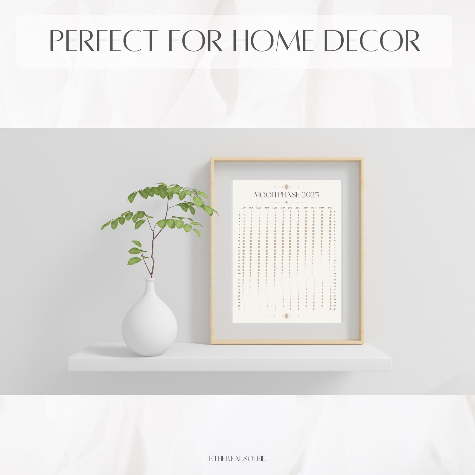 Moon Phase Calendar 2025, 2026, 2027, 2028, Lunar Calendar, Moonphases ...