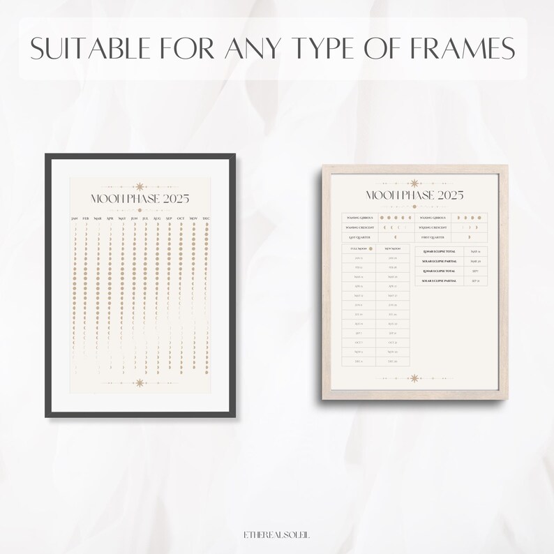 Moon Phase Calendar 2025, 2026, 2027, 2028, Lunar Calendar, Moonphases ...