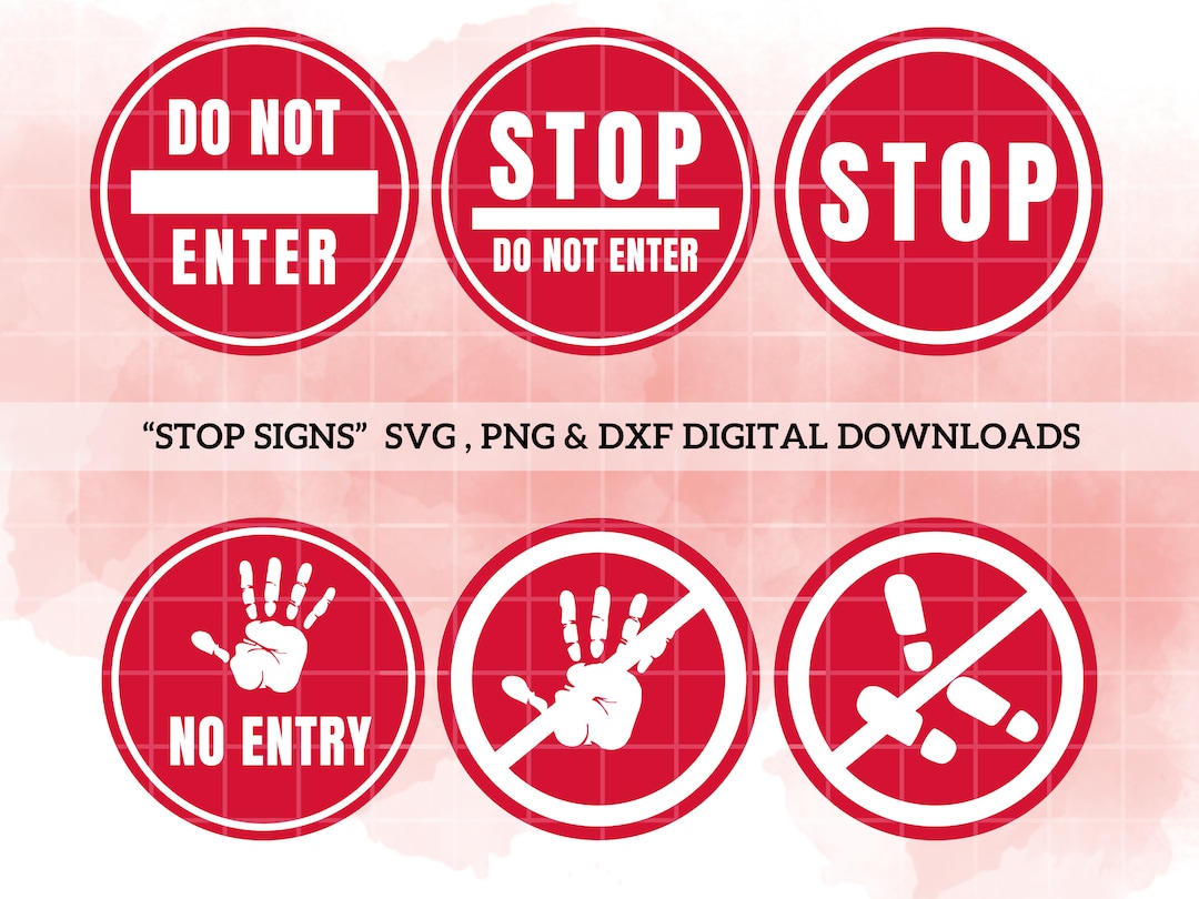 STOP SIGN SVG Bundle Road Sign Stop Sign Png Stop Sign - Etsy