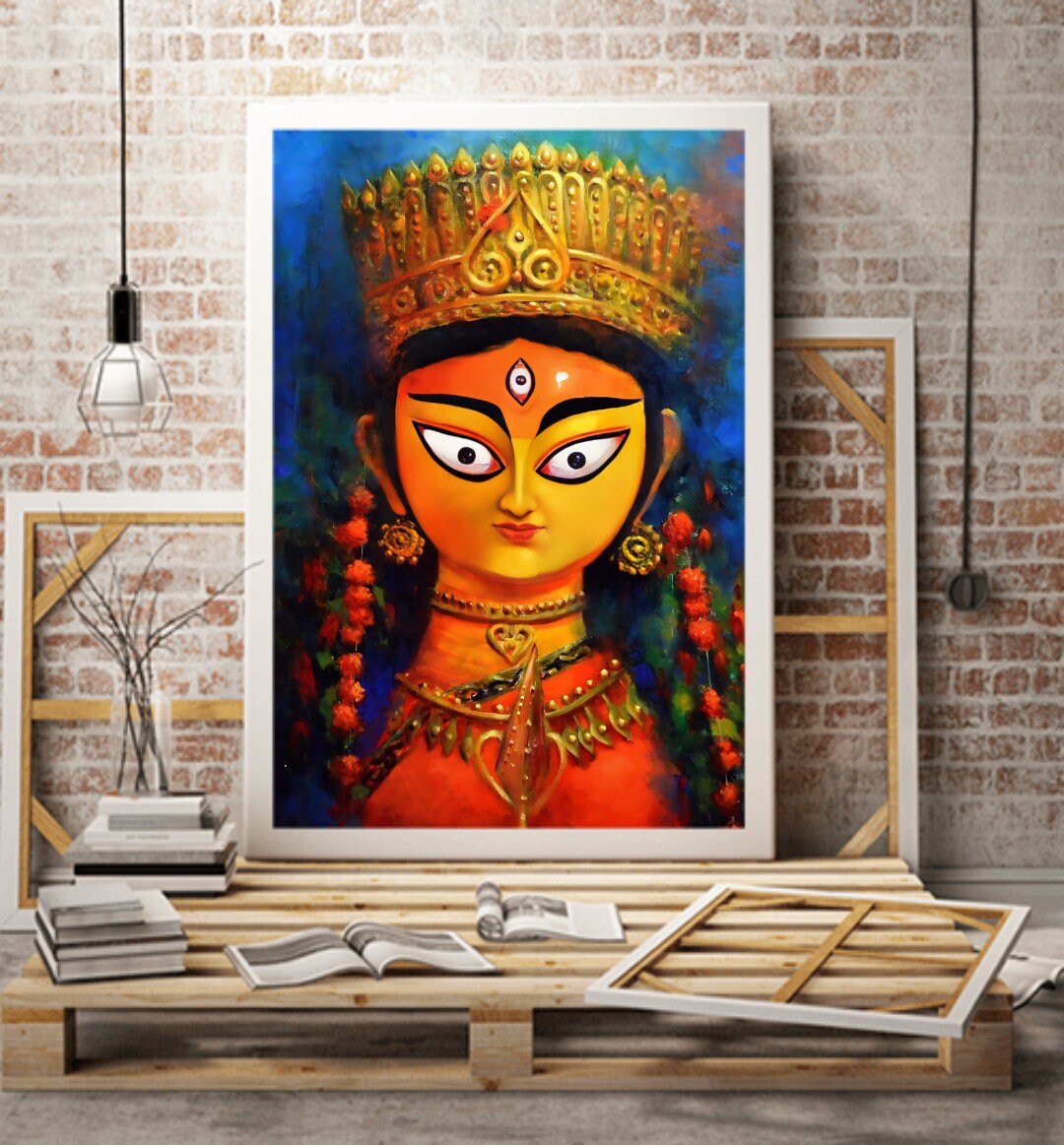 Durga Ma / Special Digital Art / Durga Home Wall Art / Wall Decor ...