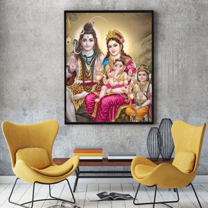 Shiv Parvati Beautiful Image/ Lord Shiva Wall Printable - Etsy
