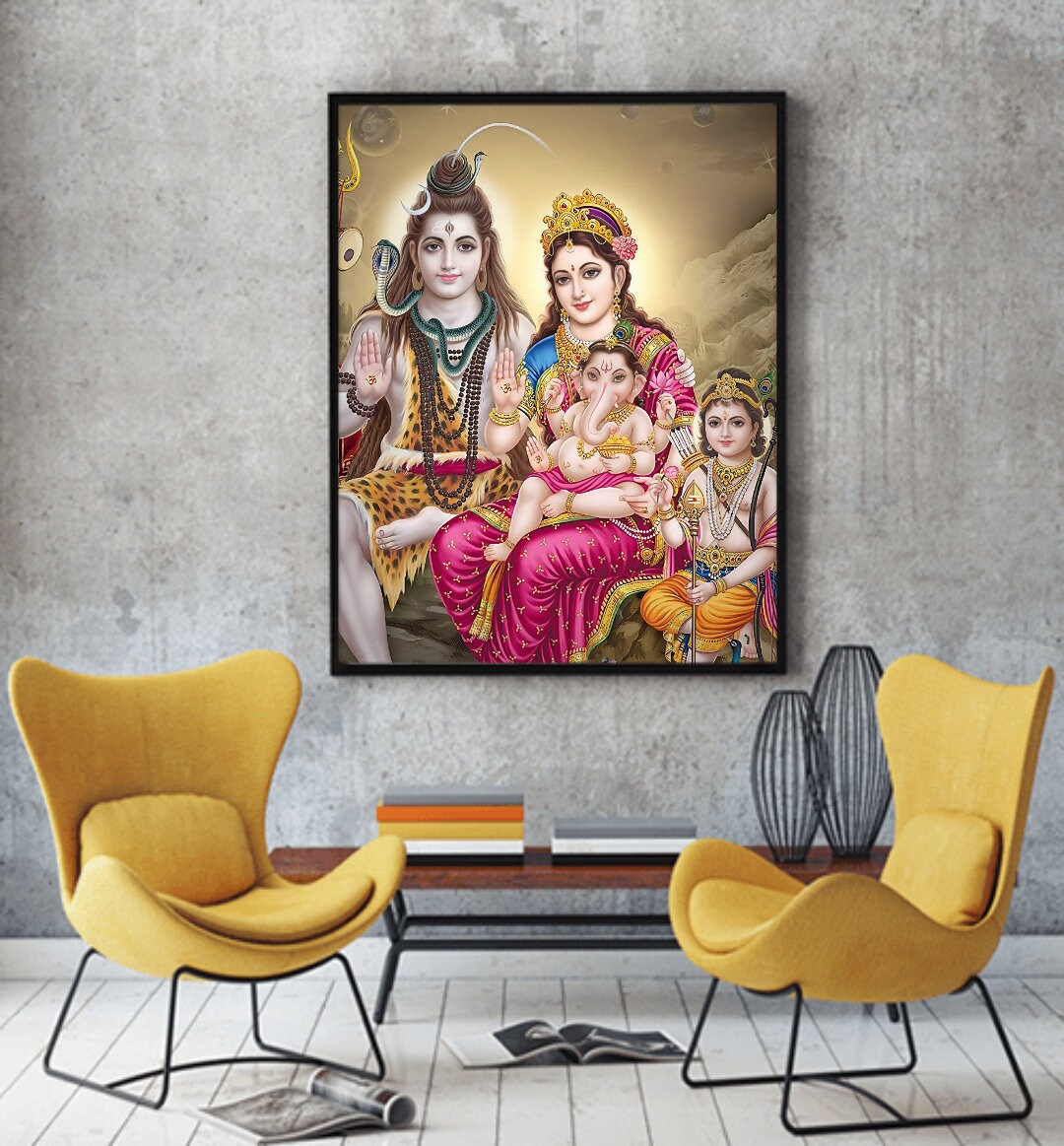 Shiv Parvati Beautiful Image/ Lord Shiva Wall Printable - Etsy