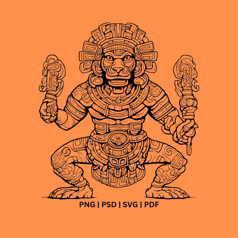 Aztec Animal Deities Digital PNG and SVG Files - Etsy