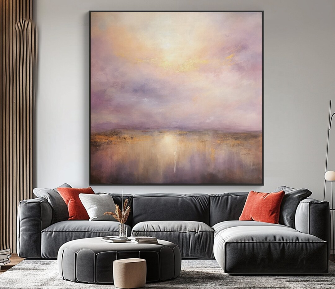 100%original Sunset Sea View Oil Painting on Canvas,oil on Canvas With ...