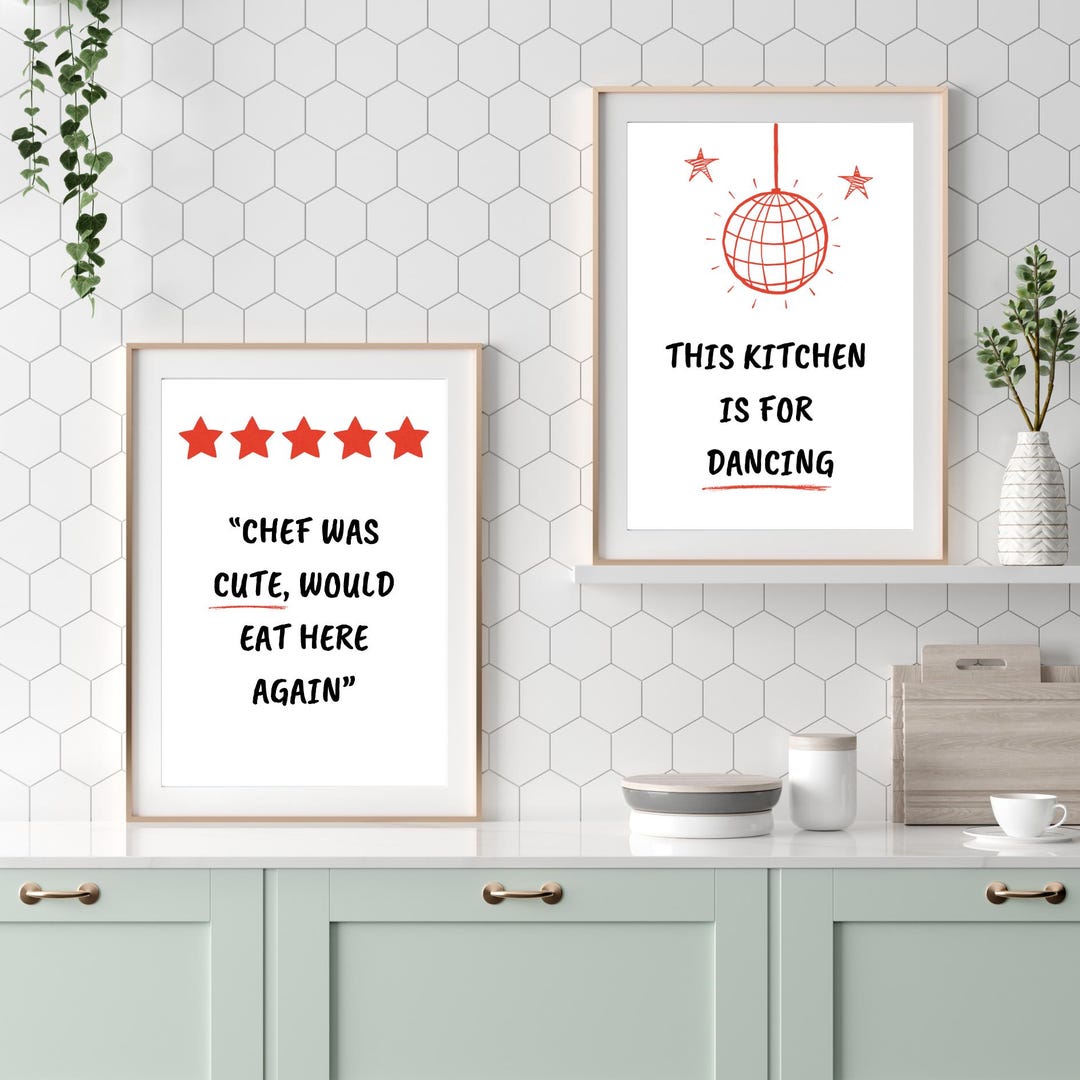 Funny Kitchen Posters Wall Decoration Housewarming Gift New Home Gift ...